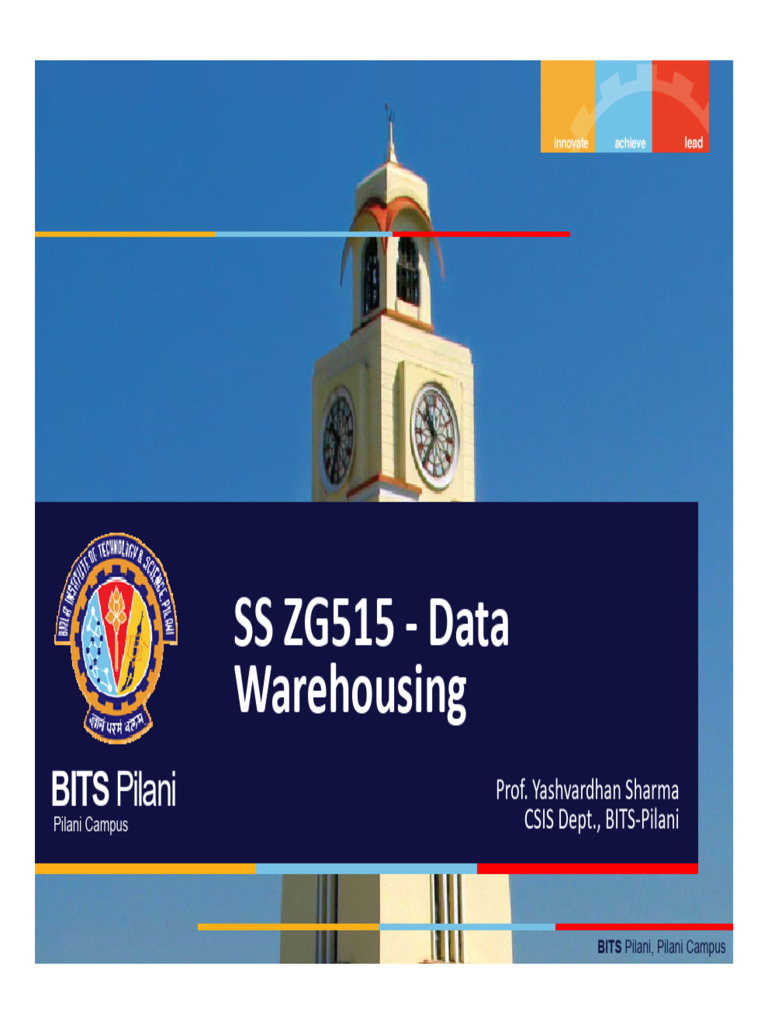Data Warehouse Lec-1 | PDF | Data Warehouse | Data Analysis