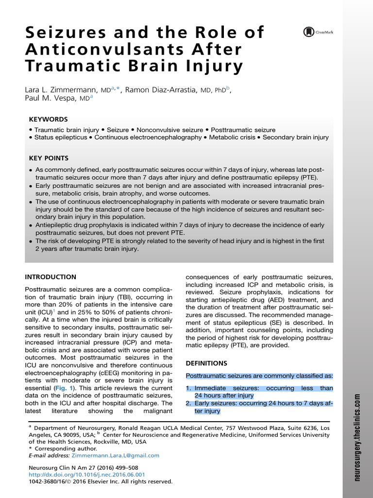 TCE convulsiones | PDF | Traumatic Brain Injury | Epilepsy