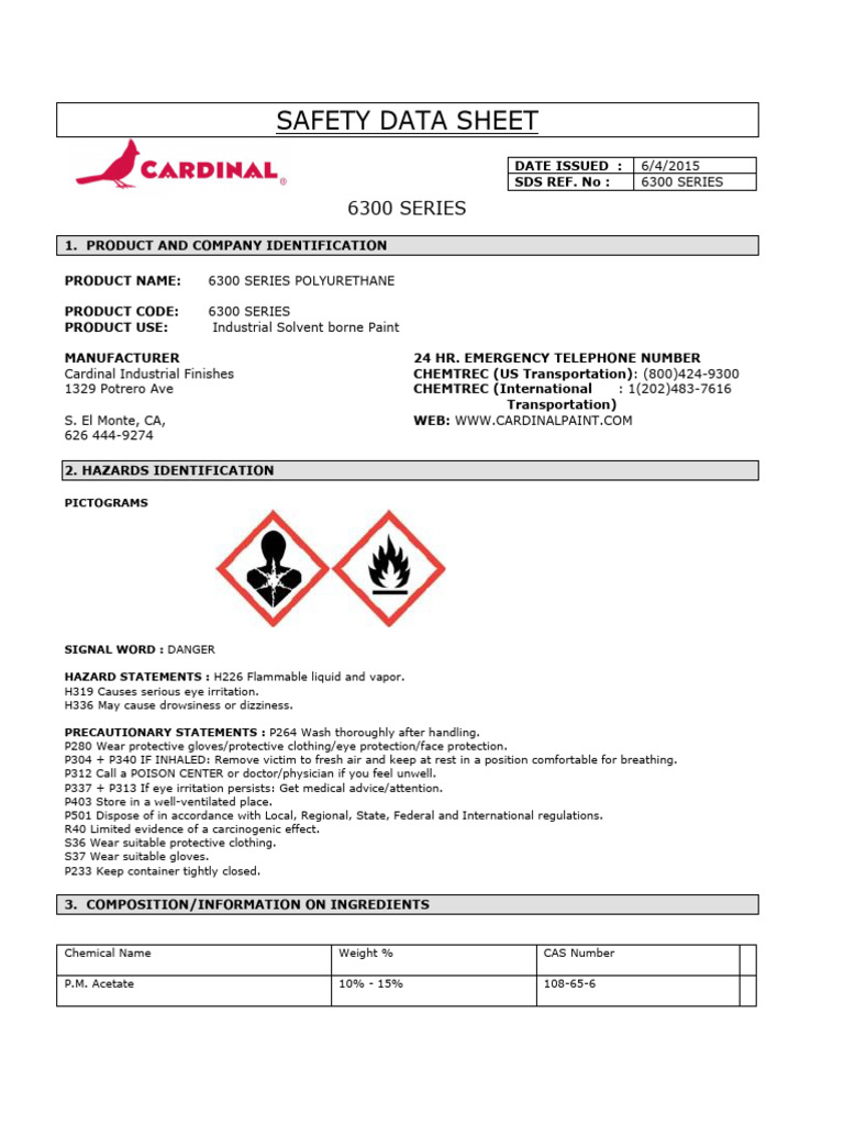 6300-SERIES-sds | PDF | Toxicity | Polycyclic Aromatic Hydrocarbon