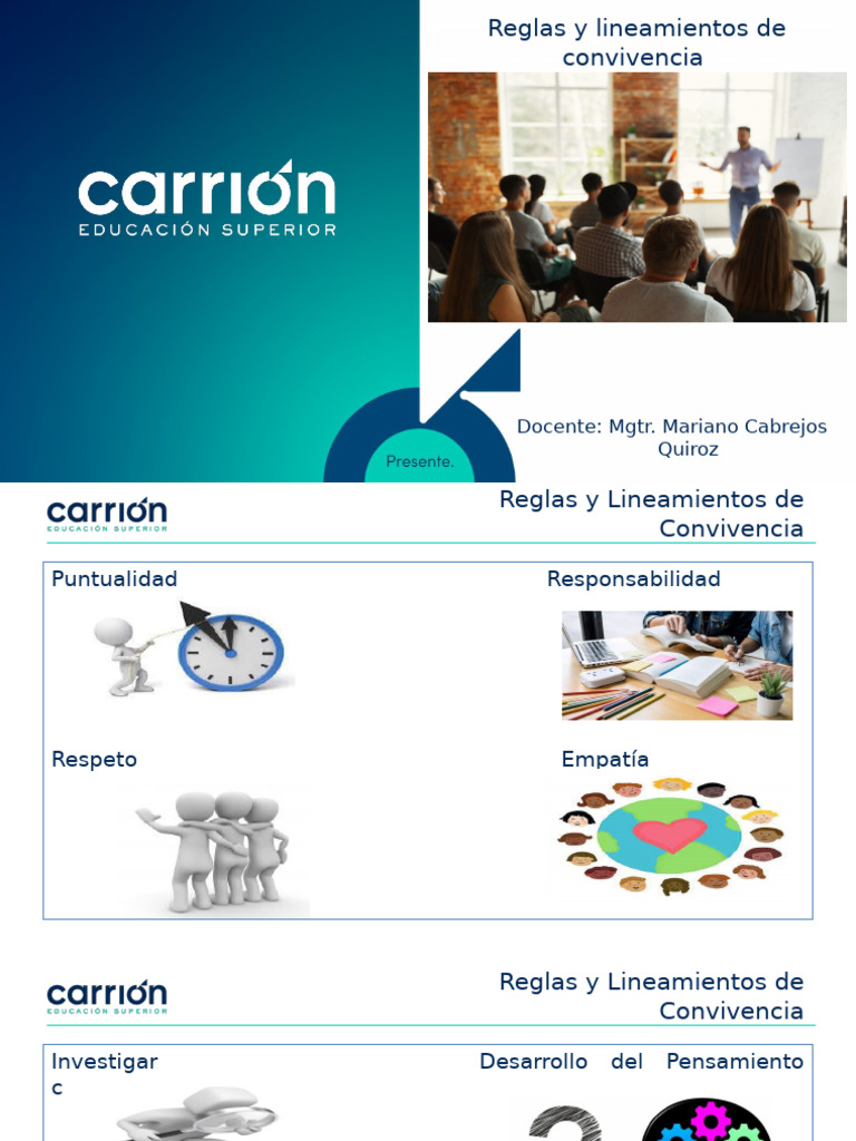 Reglas y Lineamientos en El Aula 2 | PDF | Relaciones personales ...