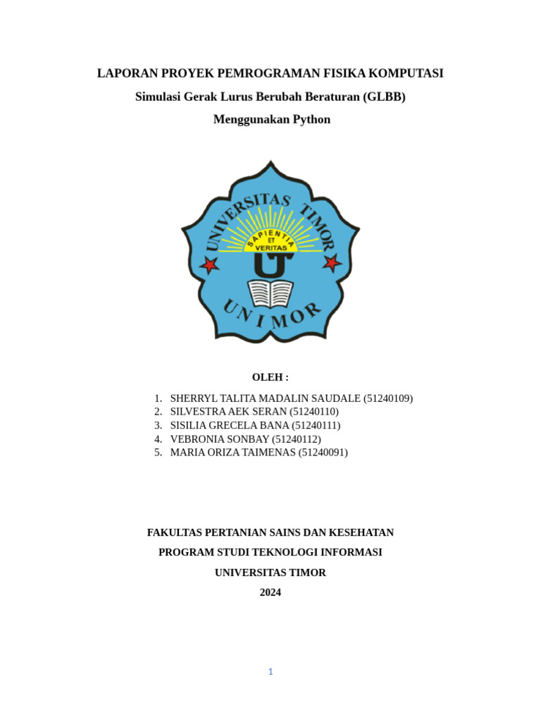 Laporan Proyek Pemrograman Fisika Komputasi | PDF