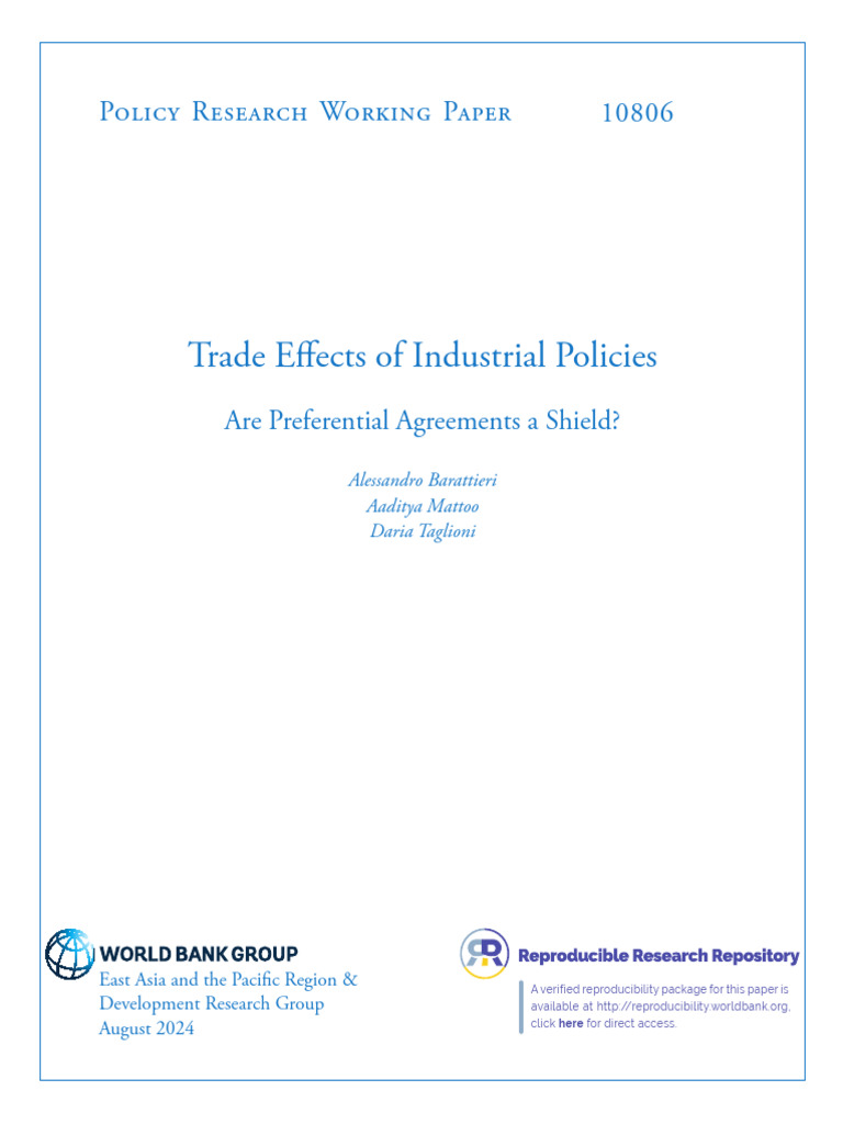 Trade Effects of Industrial Policies | PDF | Subsidy | World Trade ...