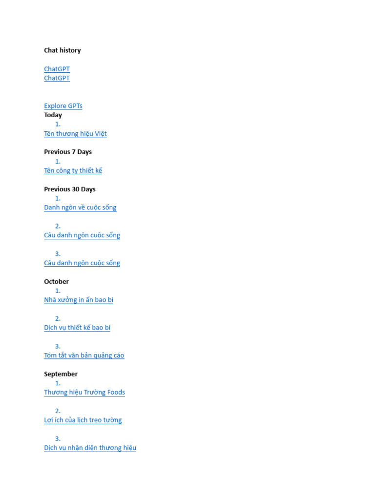 Chat History | PDF