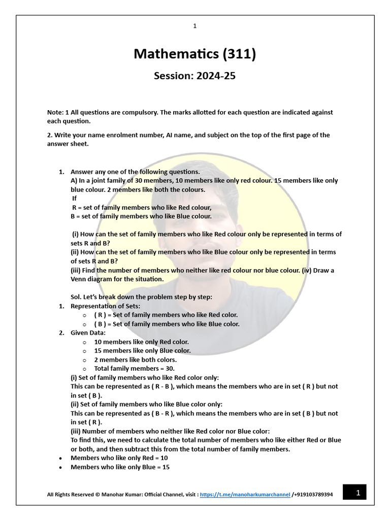 Mathematics 311 2024-25 Tma | PDF | Complex Number | Playing Cards
