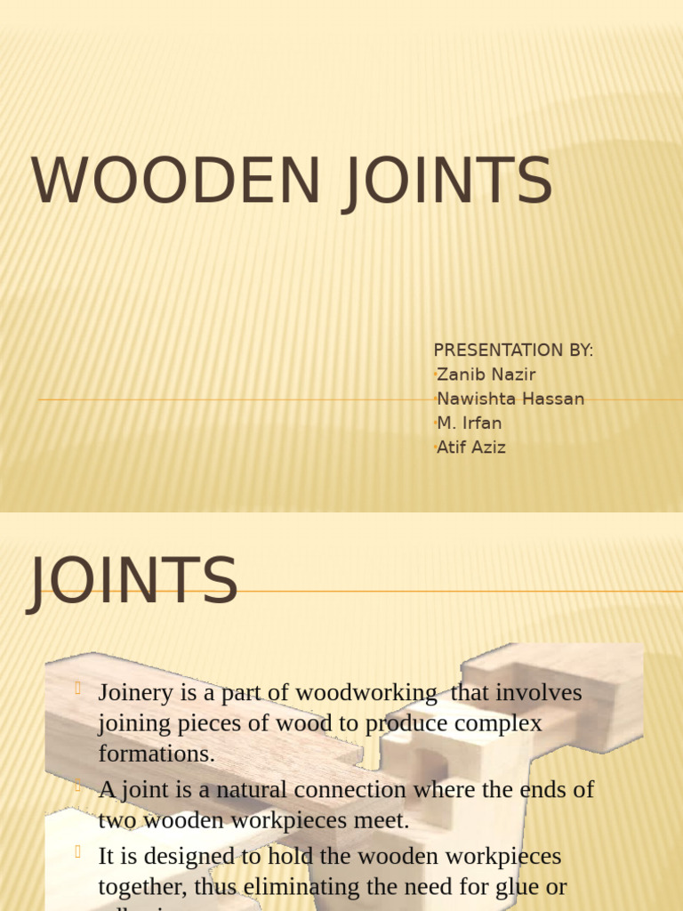 Types of Wooden Joints Explained | PDF | Home & Garden