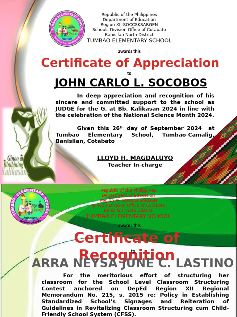 Certificate Classroom Structuring | PDF | Teachers | Teaching