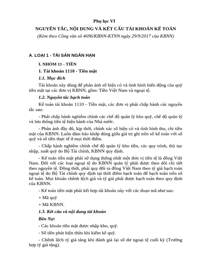 File4.CV4696-Chi Tiet Cac TK KBNN-NSNN | PDF