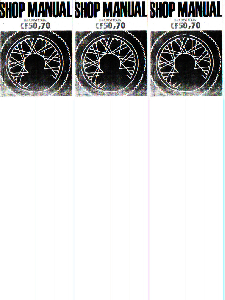 Honda Chaly ct50 ct70 Shop Manual en 5 PDF Free | PDF