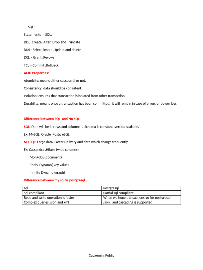 SQL | PDF | Sql | Postgre Sql SQL | PDF | Sql | Postgre Sql