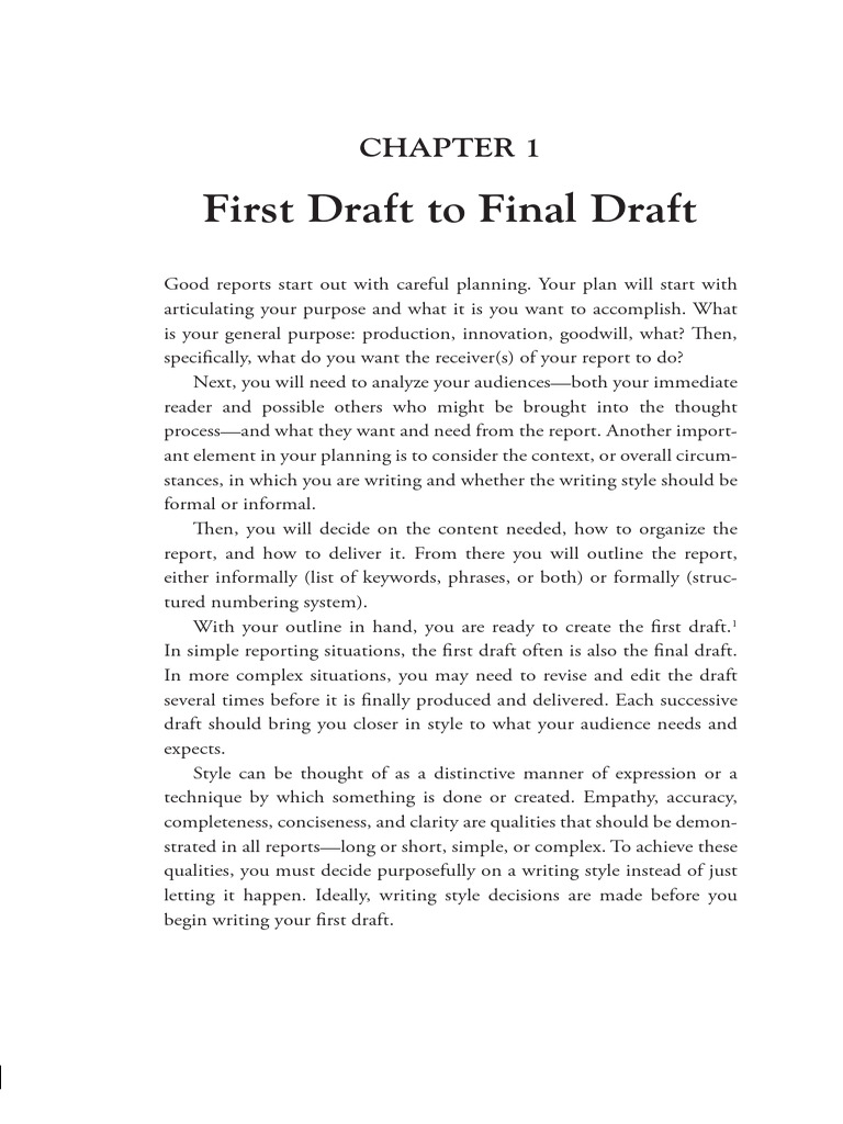 Chapter 1 - First Draft To Final Draft | PDF | Information | Linguistics