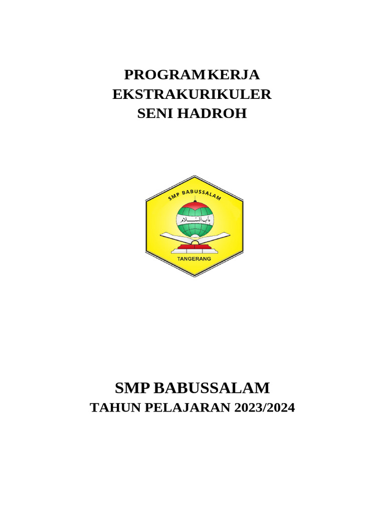 Program Kerja Ekstrakurikuler Hadroh | PDF | Kajian Bahasa Asing