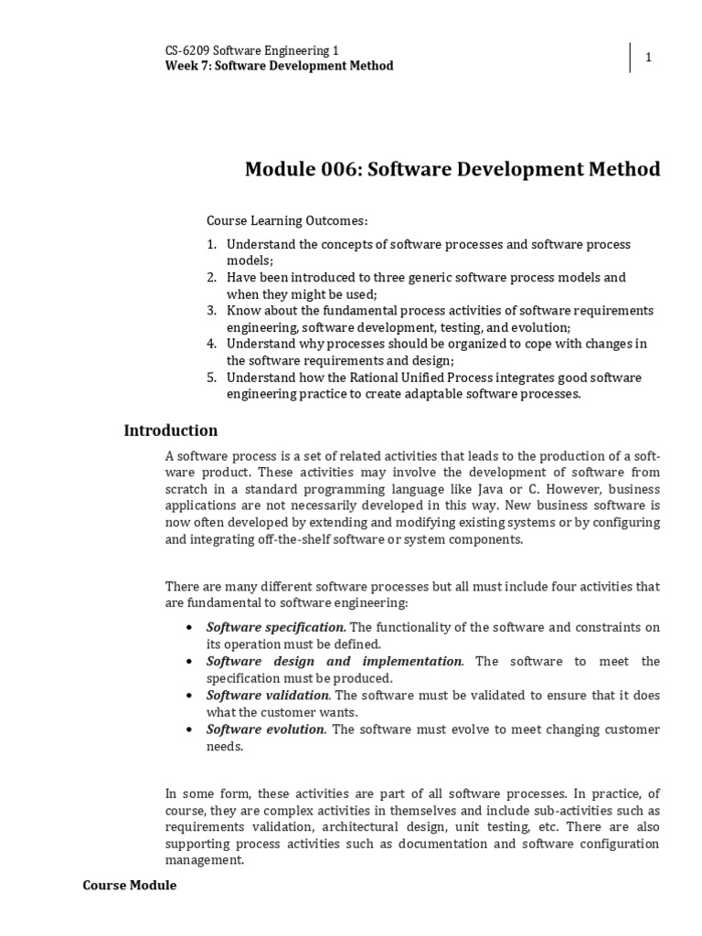 W7 - Software Development Method | PDF | Software Development Process ...