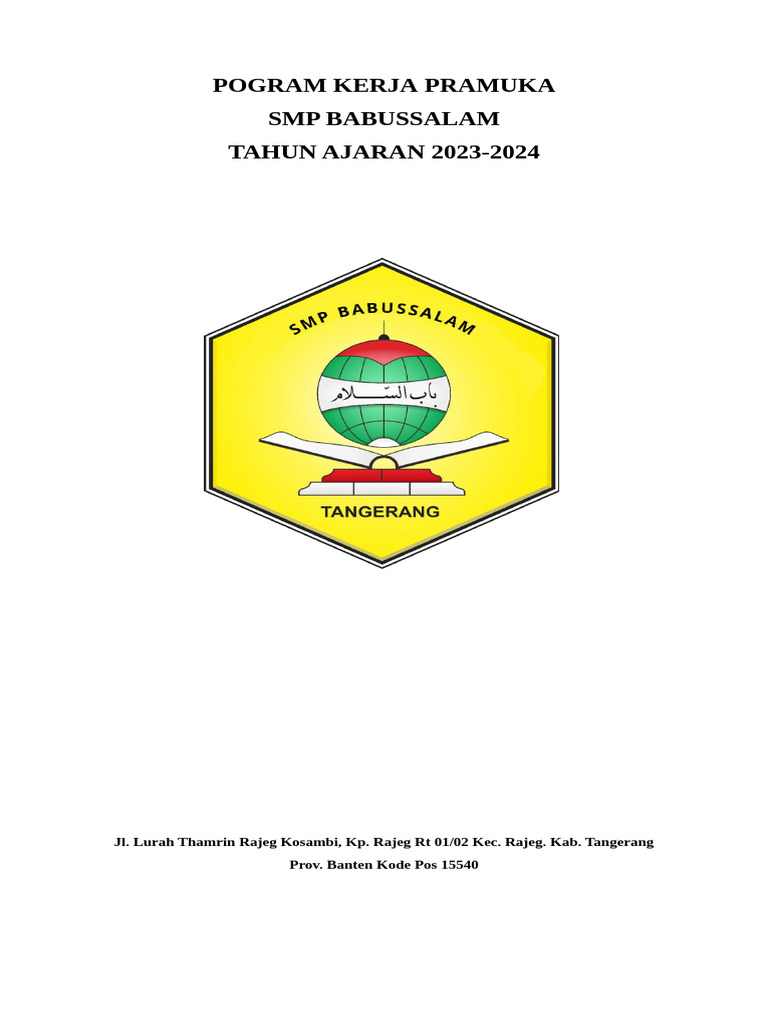 Program Kerja Pramuka | PDF