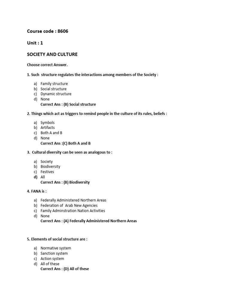Quiz Unit1 8606 Pdf Social Status Liberal Arts Education 