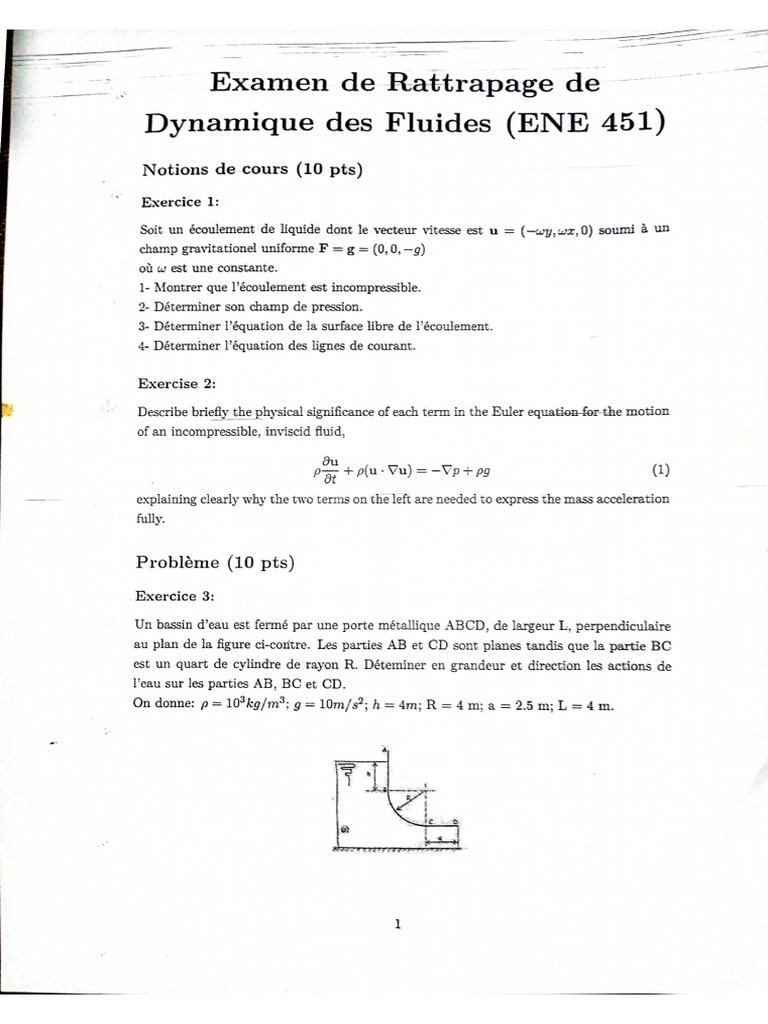 Dynamique Des Fluides | PDF