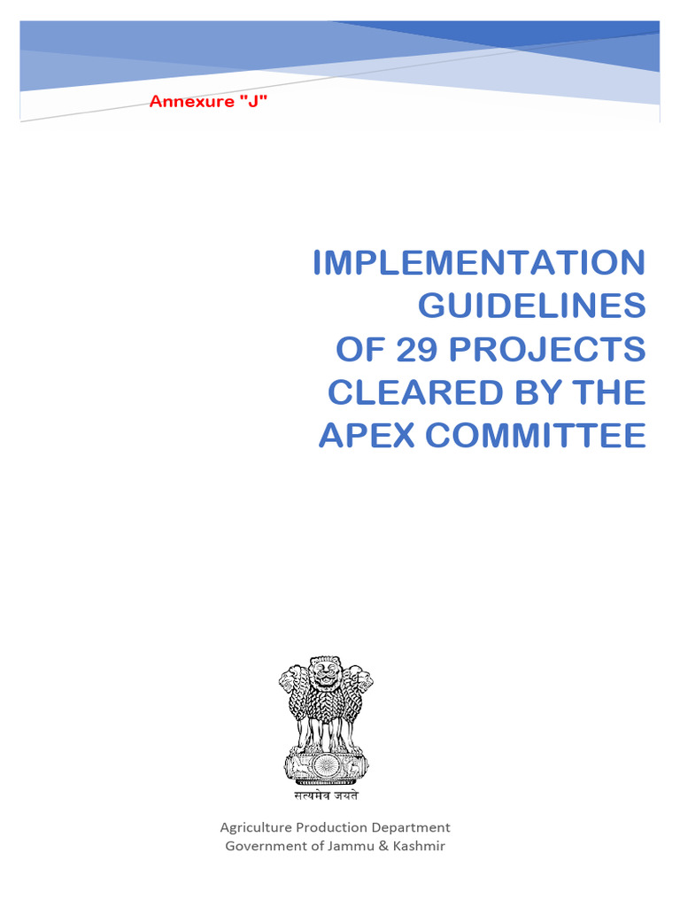 Implementation Guidelines of 29 Projects Cleared by The Apex Committee | PDF | Silk | Beekeeper