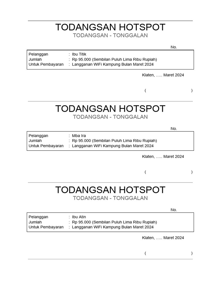 Nota Todangsan Hotspot | PDF