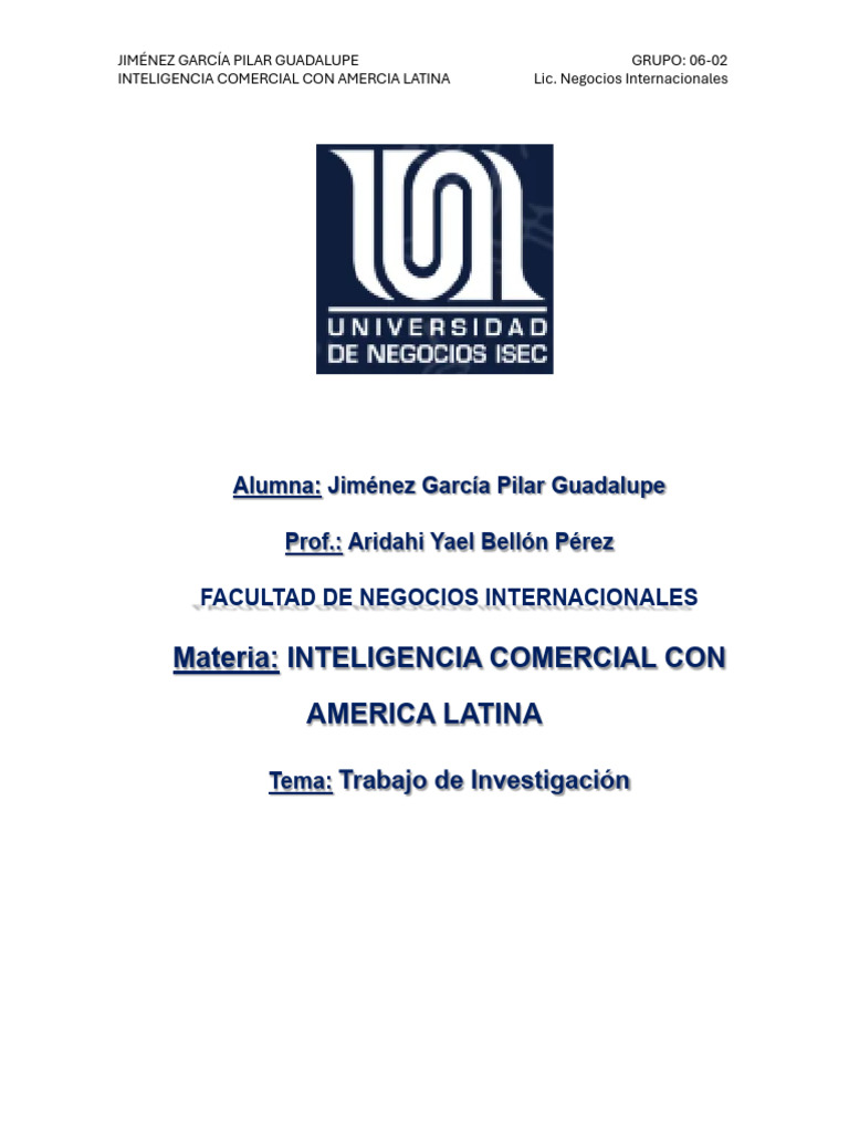 Trabajo de Investigacion | PDF | America latina | Brasil