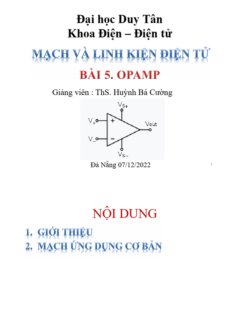 Bài 5. OPAMP | PDF