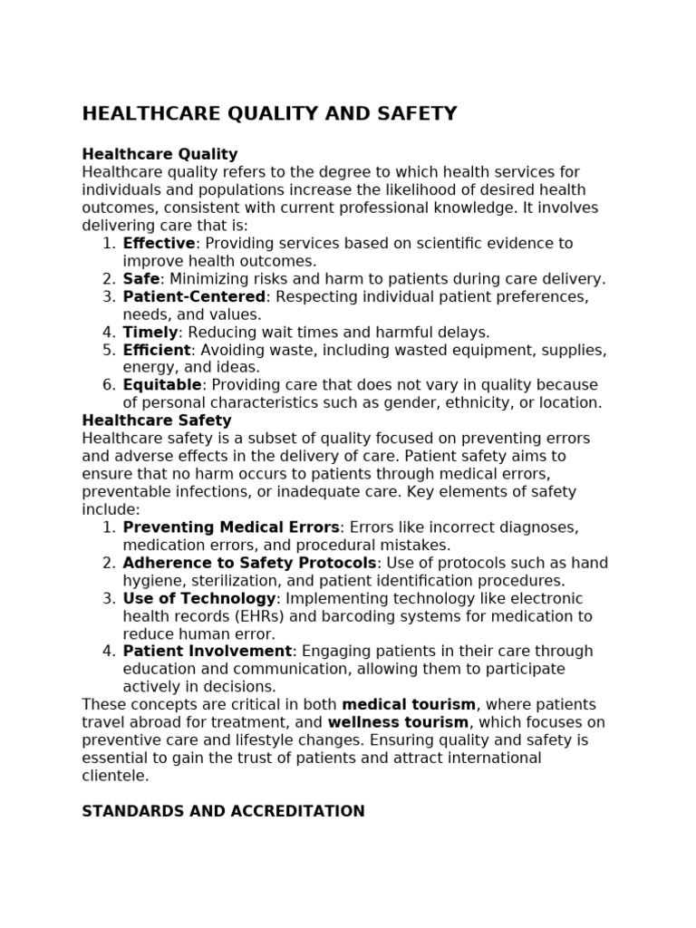 Ensuring Quality and Safety in Healthcare | PDF | Patient Safety | Quality Assurance