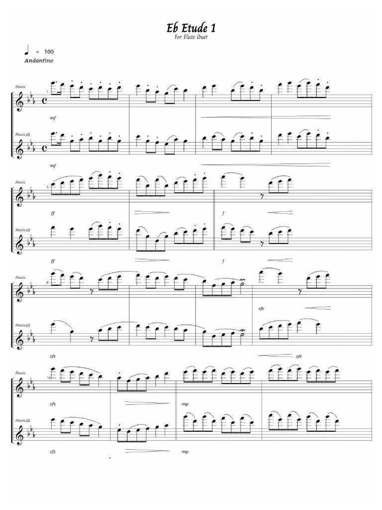 Dueto para Flautas em Eb | PDF