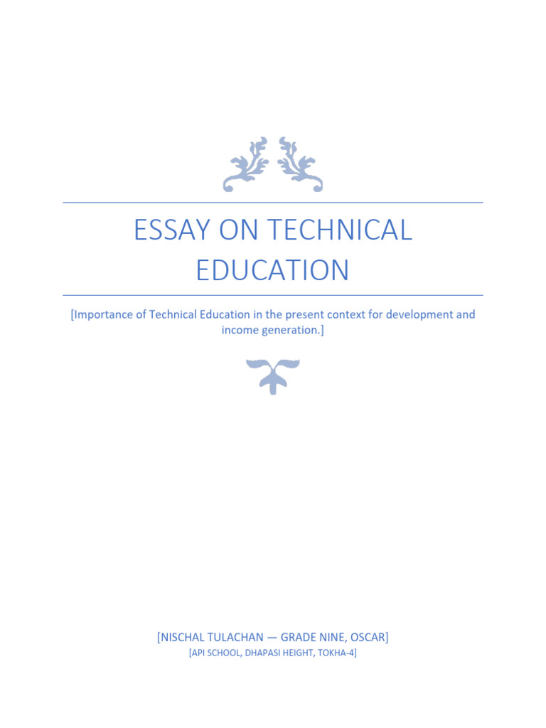 Importance of Technical Education Today | PDF | Science