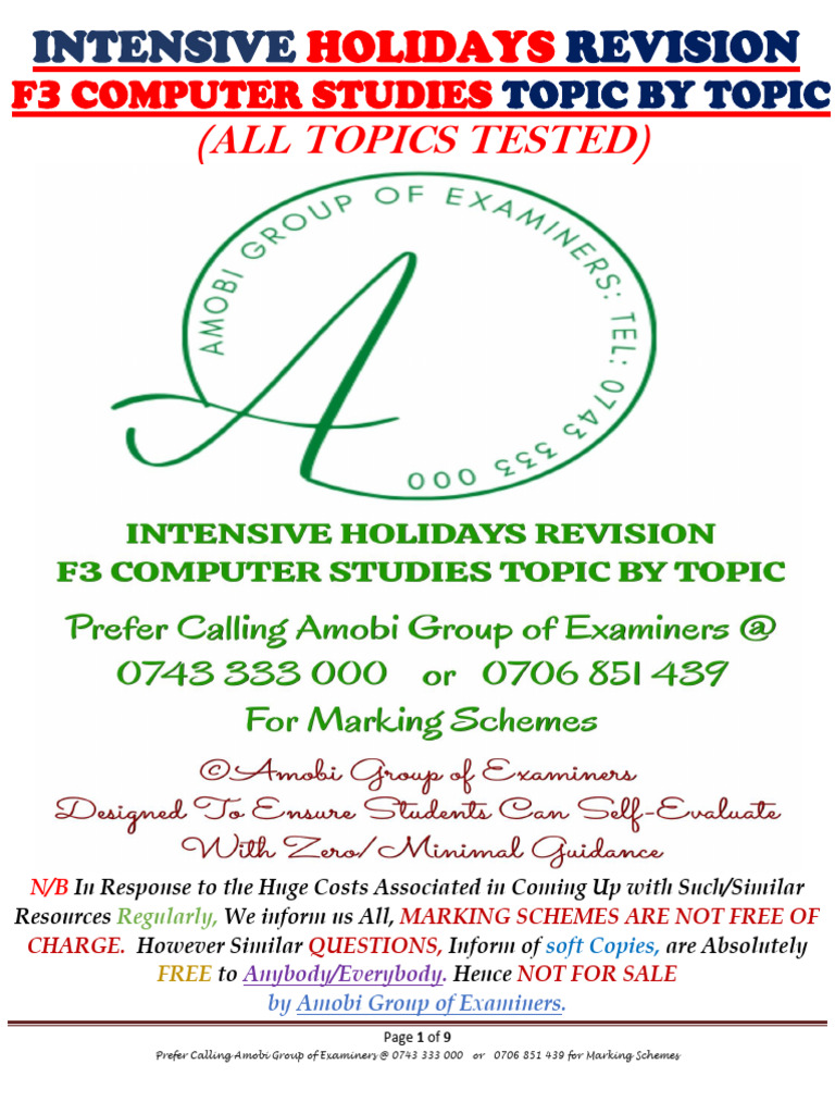 F3 COMP HTQ | PDF | Computer Program | Programming