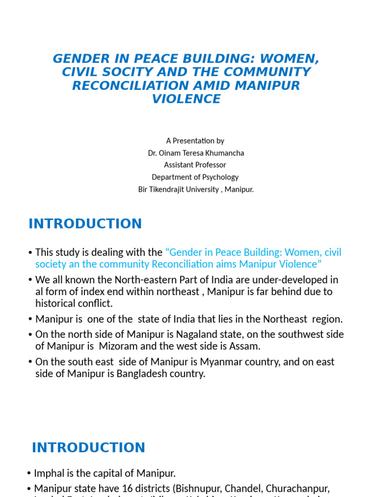 Gender in Peace Building | PDF | Peacebuilding