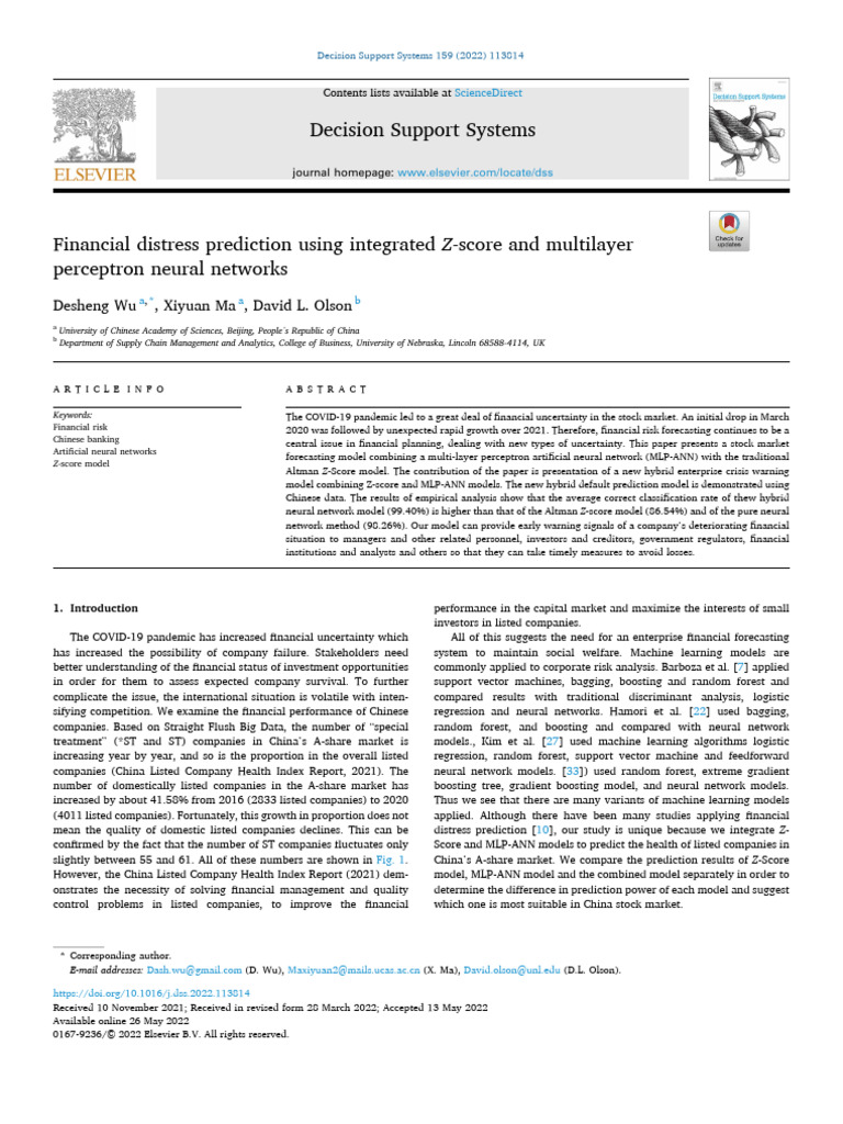 49 - Desheng Wu - Financial Distress Prediction Using Integrated Z ...