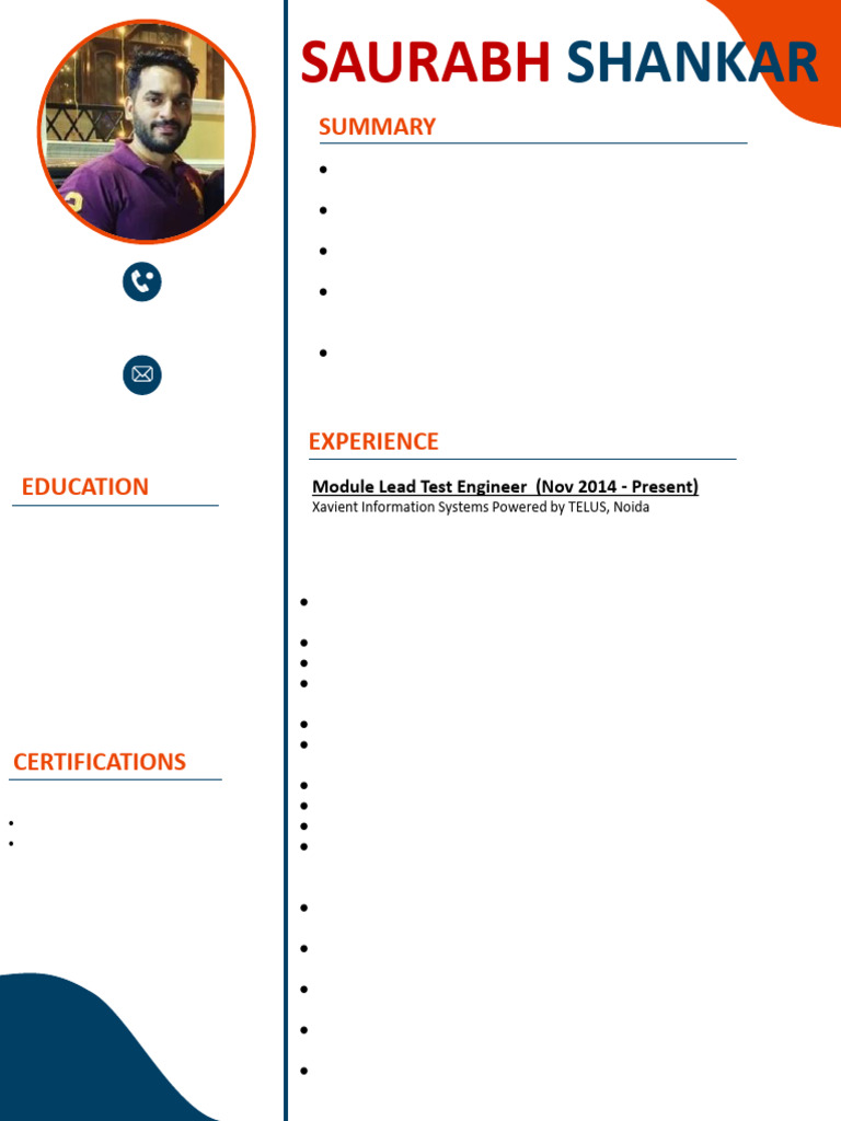 saurabh shankar resume | PDF | Software | Information Technology