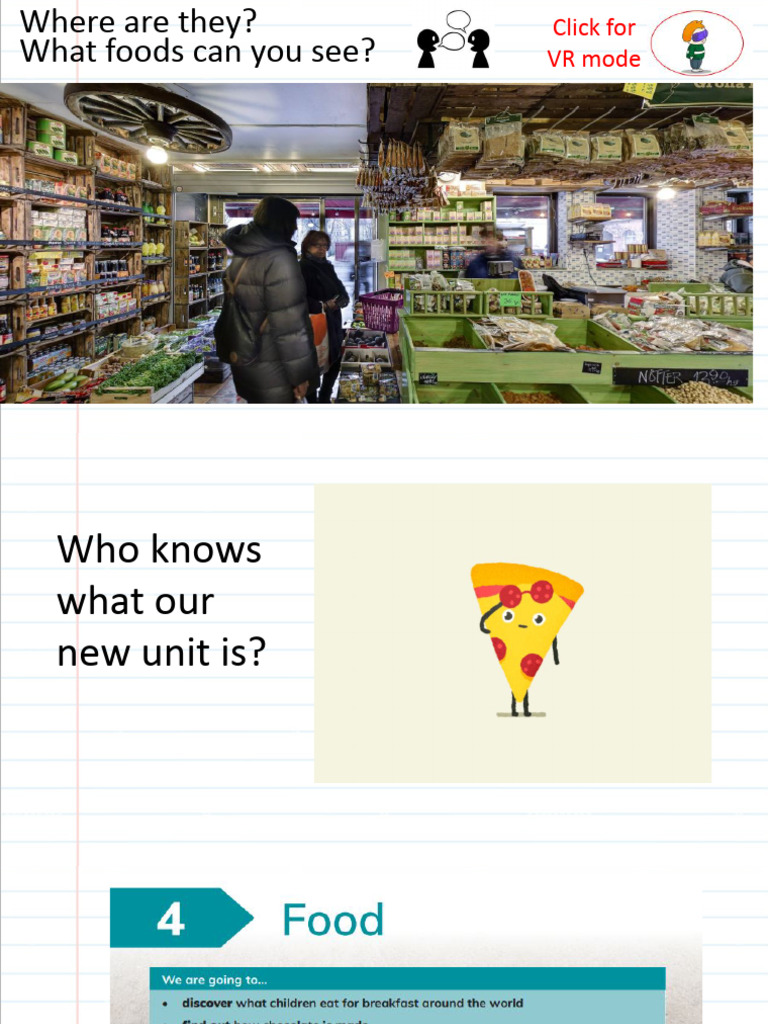 ESL Unit 4 Week 1 Lessons 1&2 | PDF | Lunch | Meal