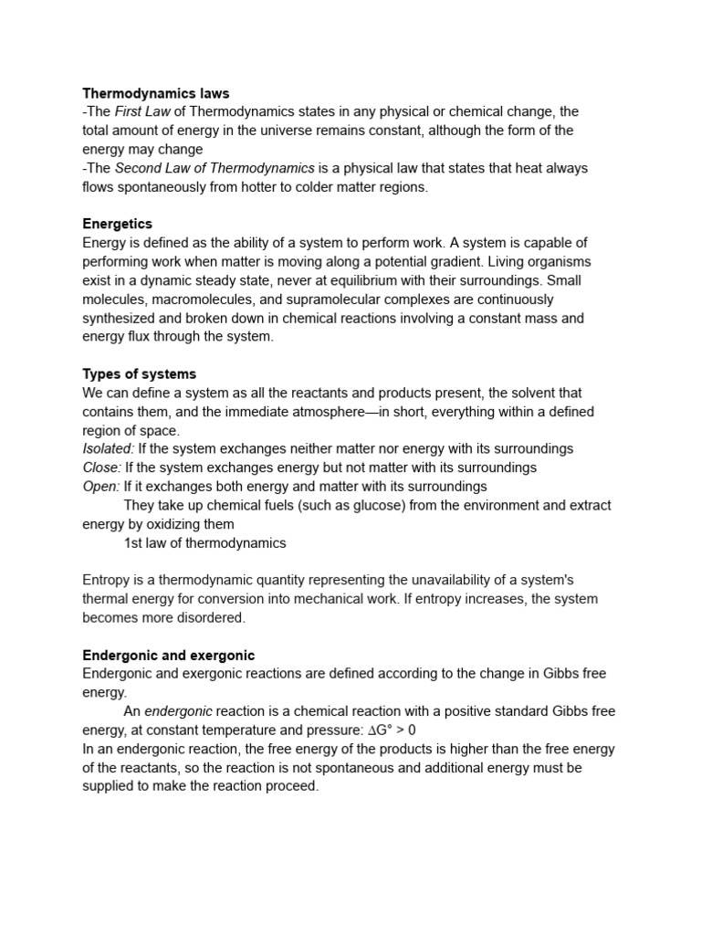 Biochemistry Study Guide | PDF | Thermodynamics | Gibbs Free Energy
