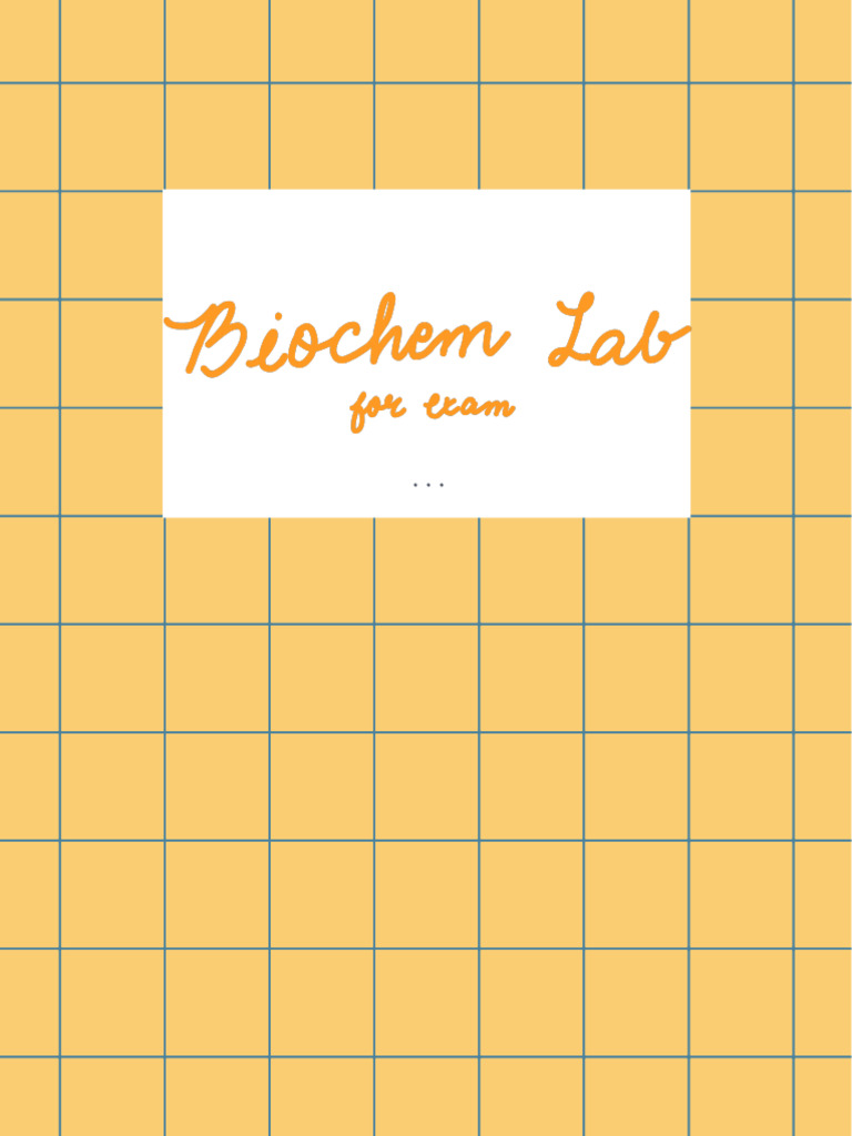 Biochem Lab | PDF