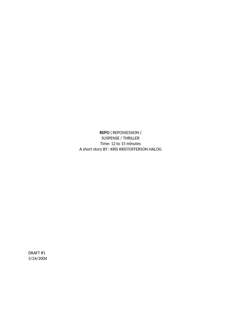 REPO Draft 1 | PDF