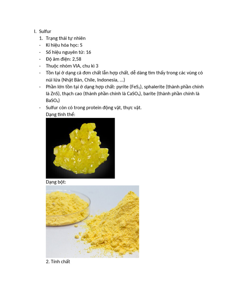 Sulfur | PDF