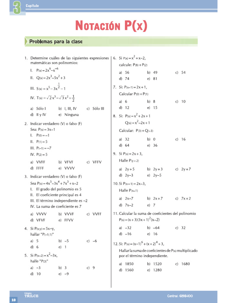 Notacion Polinomica | PDF