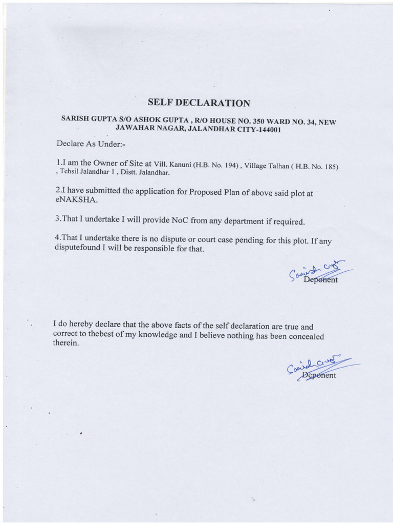 2.self Declaration | PDF