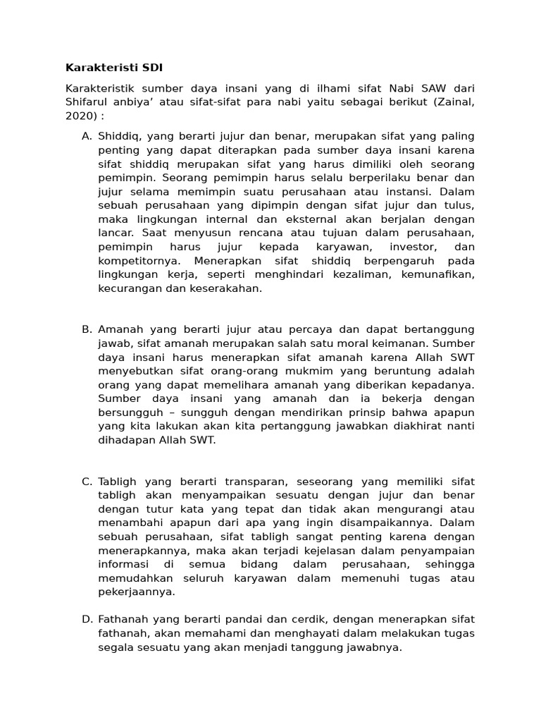 Karakteristik SDI | PDF