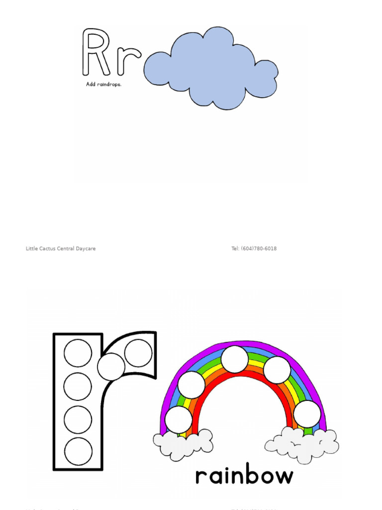 Letter R For Raindrop Tel | PDF