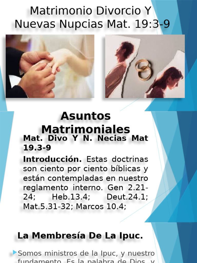 El Matrimonio y Divorcio | PDF | Divorcio | Matrimonio