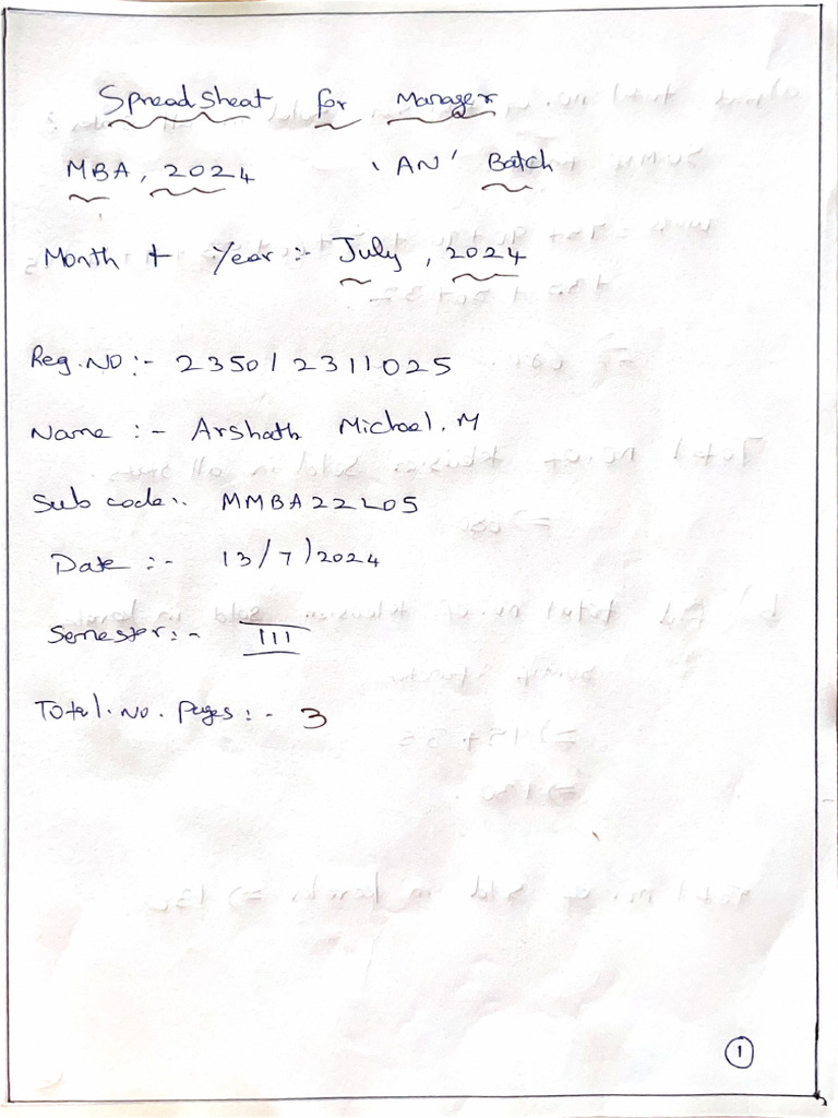 Spreadsheet Manager | PDF