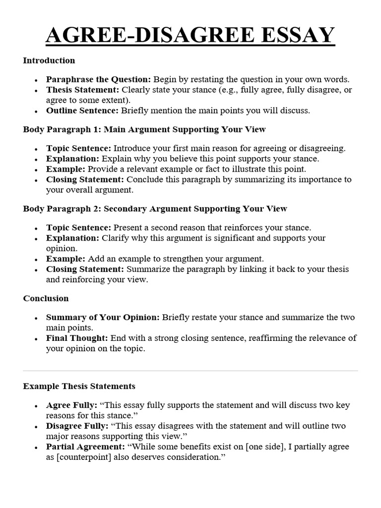 Agree Disagree Sample Essay Ielts | PDF | Healthy Diet | Road Traffic ...
