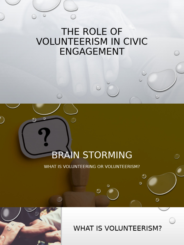 The Role of Volunteerism in Civic Engagement | PDF | Volunteering ...