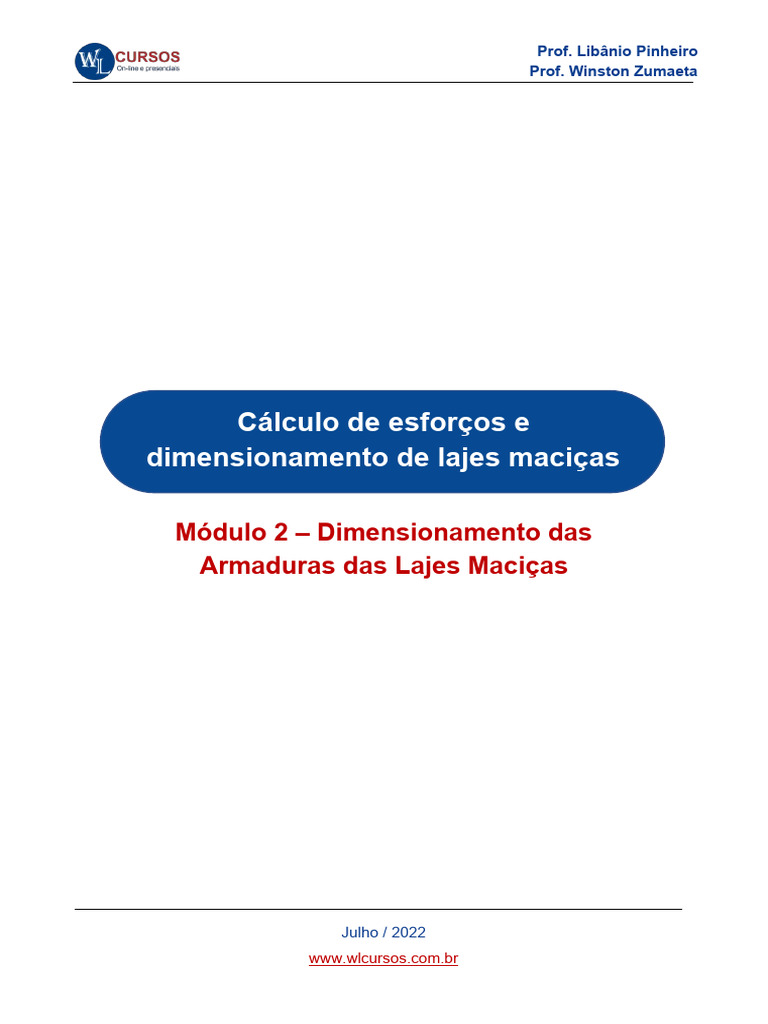 PROJETO ESTRUTURA MODULO 2 RESUMO | PDF | Flexão (Física) | Concreto