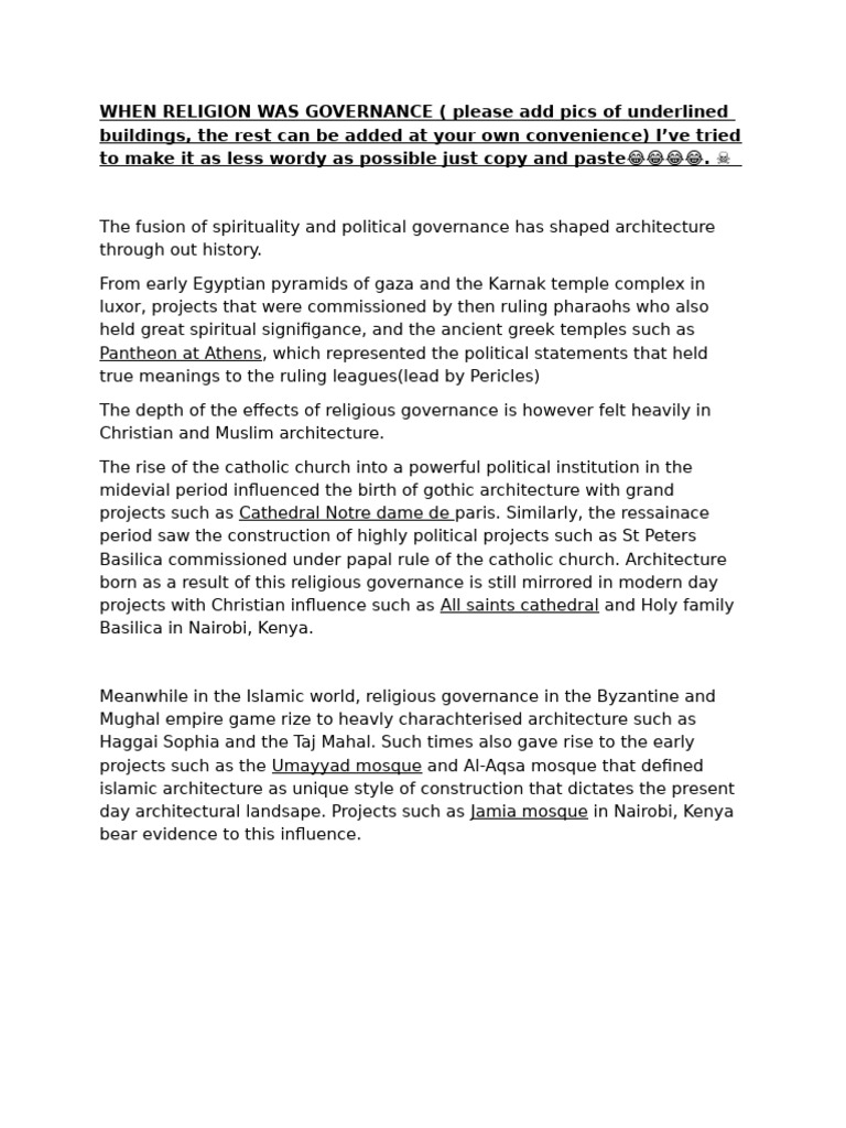 Religious Governance | PDF | Art | History