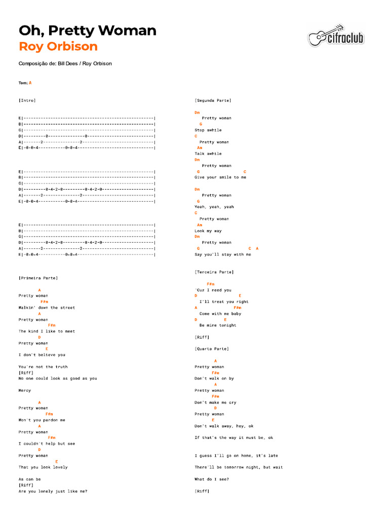 Oh, Pretty Woman | PDF