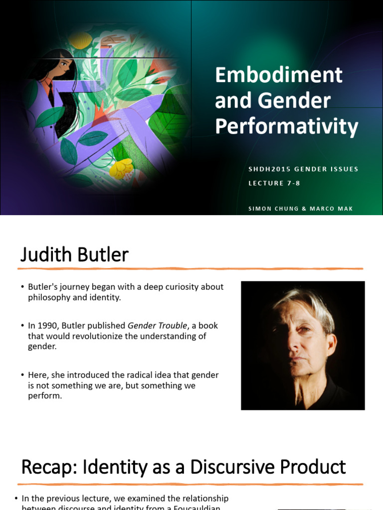 Lecture 7&8 - Gender Performativity | PDF | Id | Gender