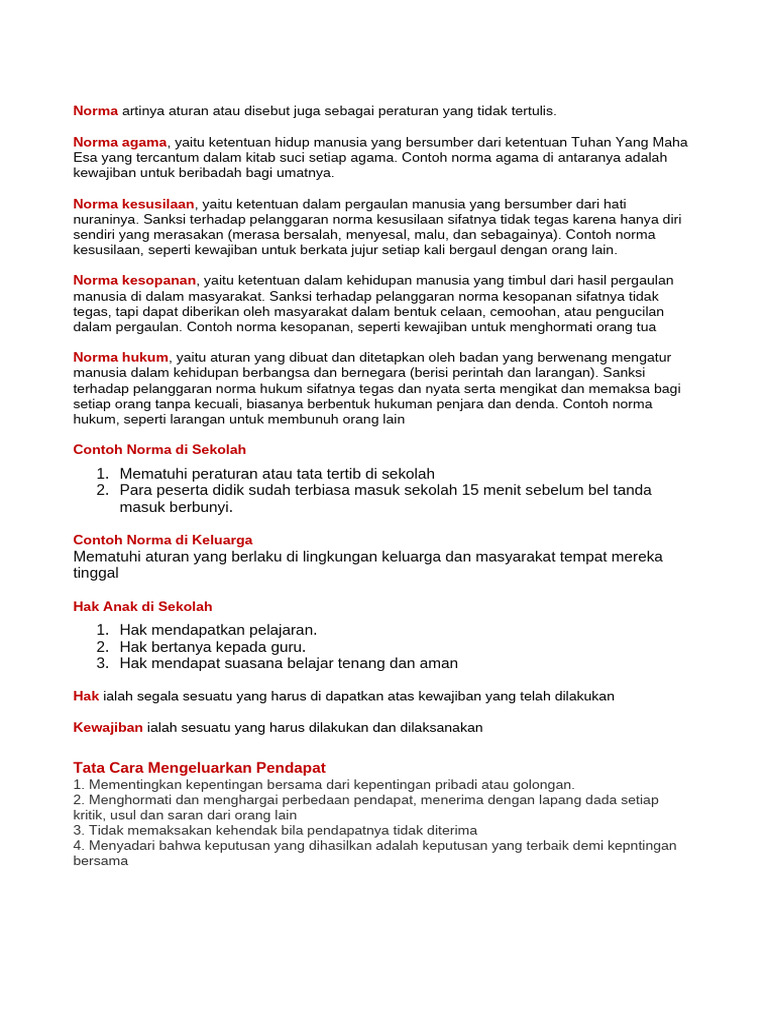 Macam Macam Norma | PDF | Gaya Hidup