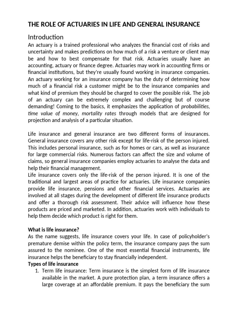 ACS 410 ASSIGNMENT - Prof Mojekwu | PDF | Insurance | Life Insurance