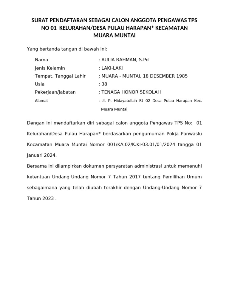 Berkas Pendaftaran PKD | PDF